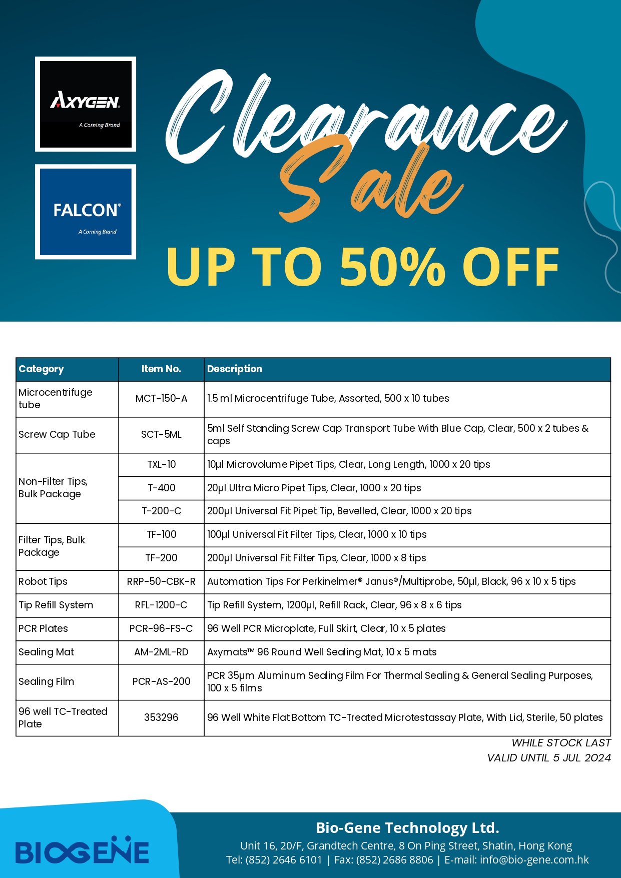 BioGene - your professional & reliable laboratory partner